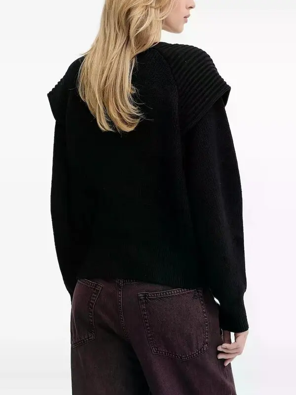 IRO PARIS Wool Sweater With Ribbed Shoulder Detail