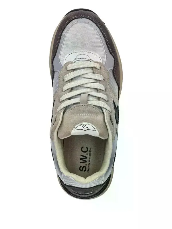 S.W.C STEPNEY WORKERS CLUB Amiel S-strike Suede Lace-up Sneakers - Grey