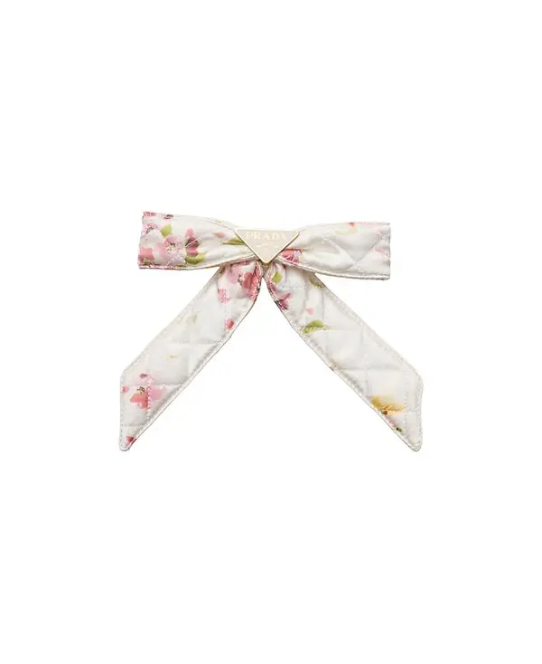 Prada Floral-print Satin Hair Clip - Multi