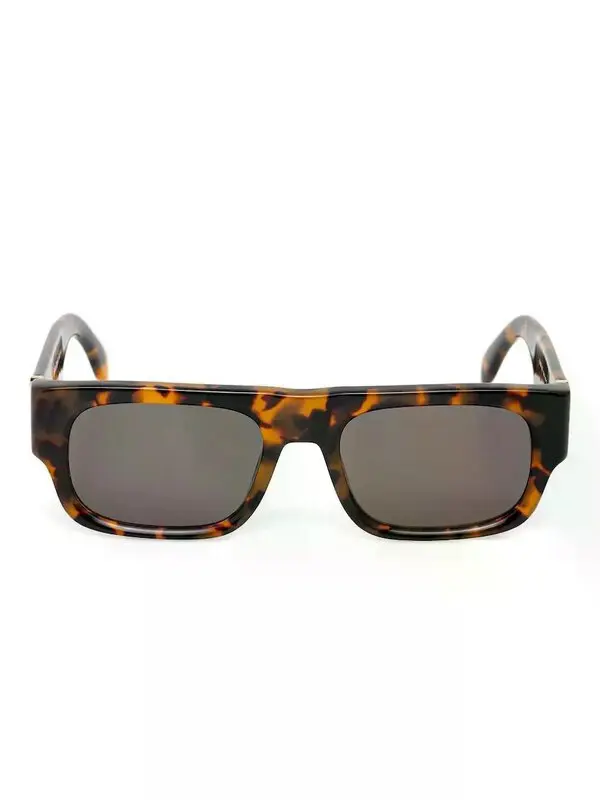 Palm Angels Tortoiseshell Rectangle Sunglasses - Brown