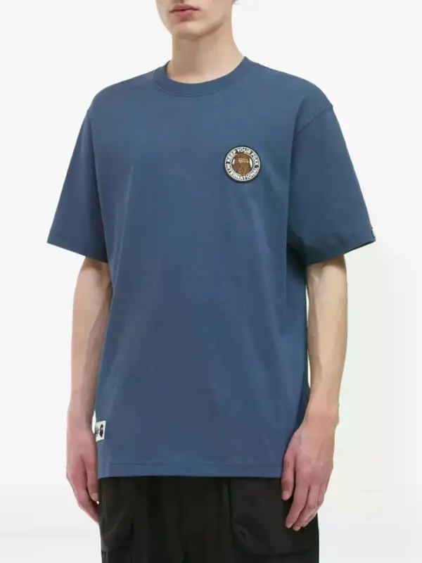 FINGERCROXX Embroidered-logo T-shirt - Blue