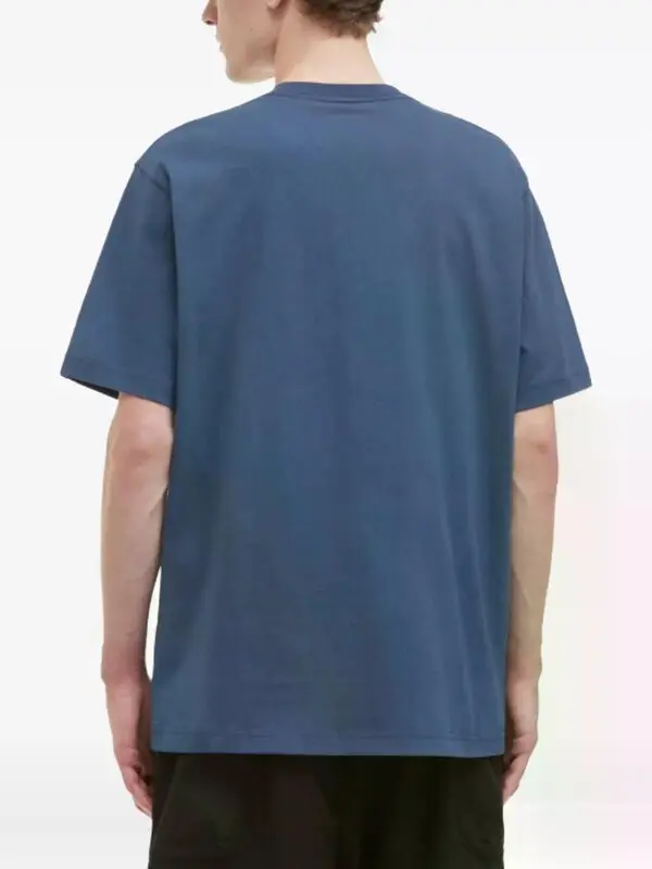 FINGERCROXX Embroidered-logo T-shirt - Blue