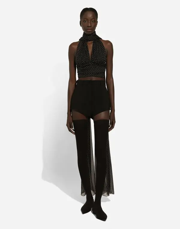 Dolce & Gabbana Silk Chiffon Polka-dot Top