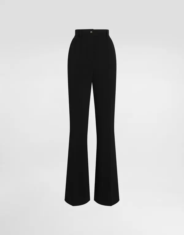 Dolce & Gabbana Flared Milano Rib Pants - Black