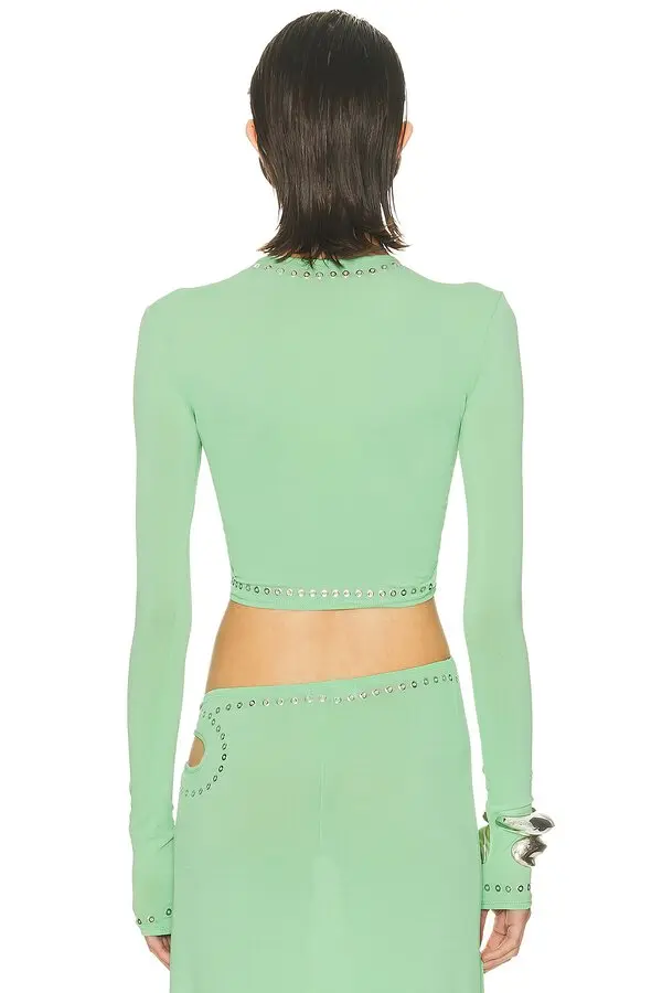 Rabanne Cut Out Cropped Top