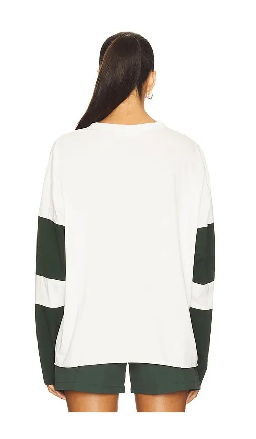 FOUND Distressed Team Tee - Off White & Green
