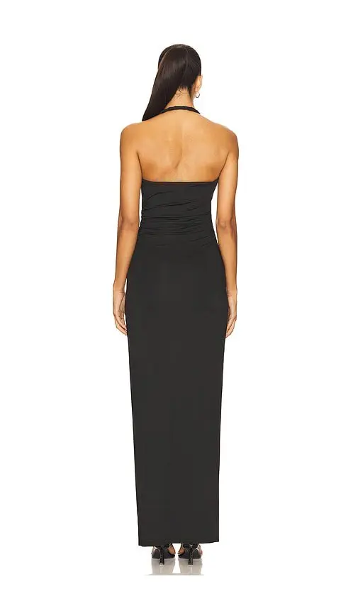 SNDYS. Ash Tank Halterneck Maxi Dress With Gold-tone Hardware