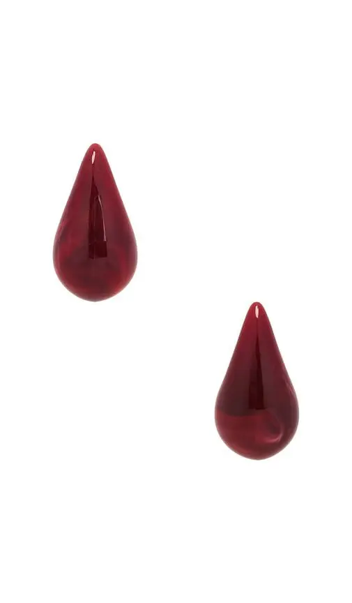 LUV AJ Lucite Gia Earrings - Red