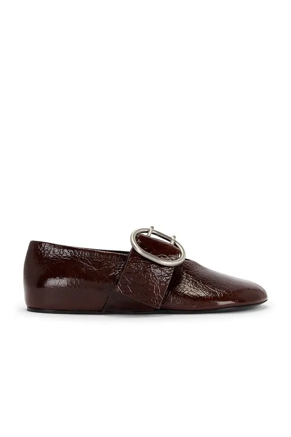 JIL SANDER Ballerina Flat - Dark Earth
