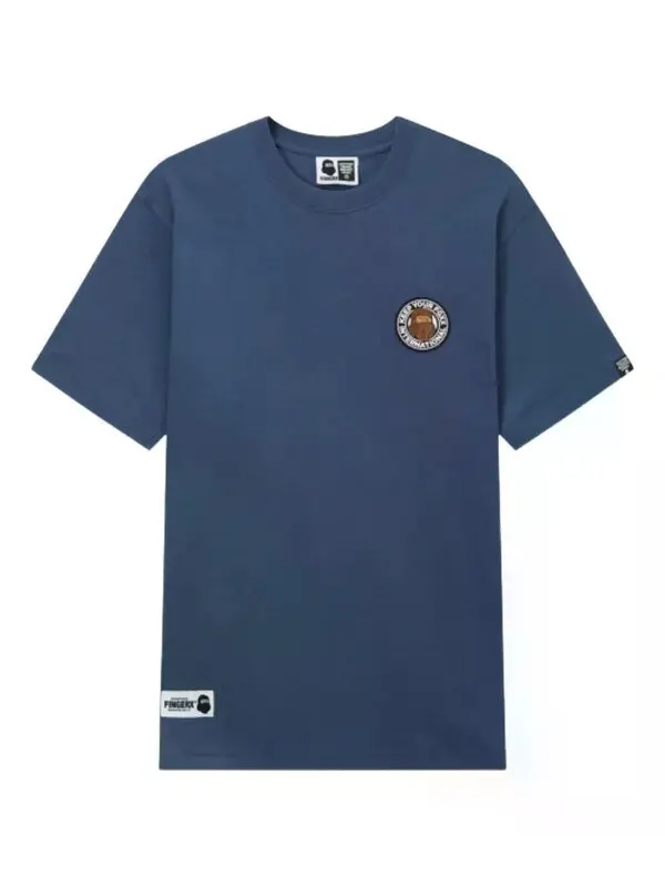 FINGERCROXX Embroidered-logo T-shirt - Blue