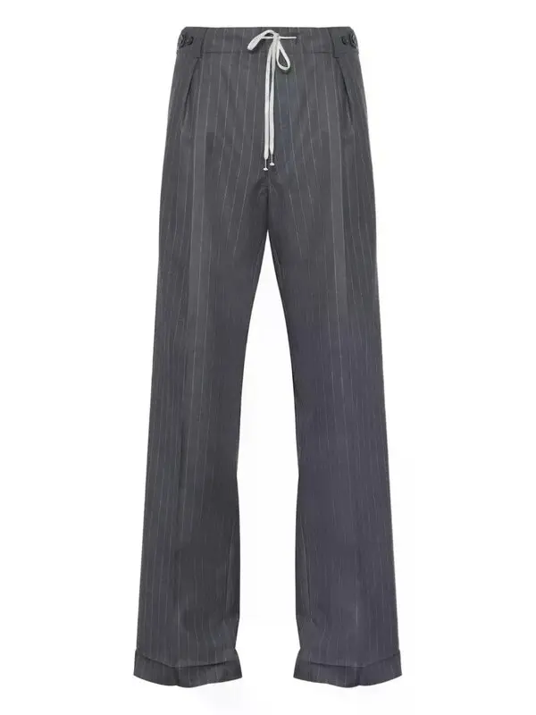 MAISON MARGIELA Pinstripe Pleated Trousers - Grey