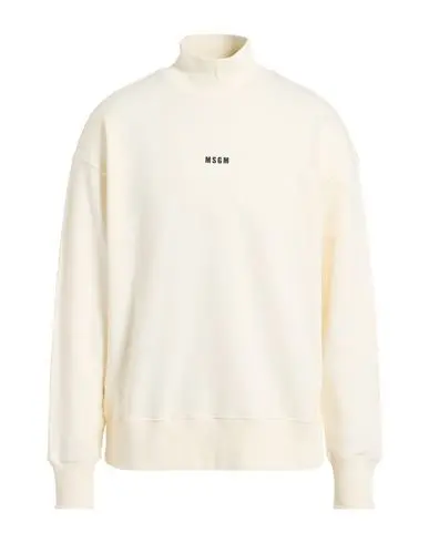 MSGM Cotton Turtleneck Sweatshirt - Cream