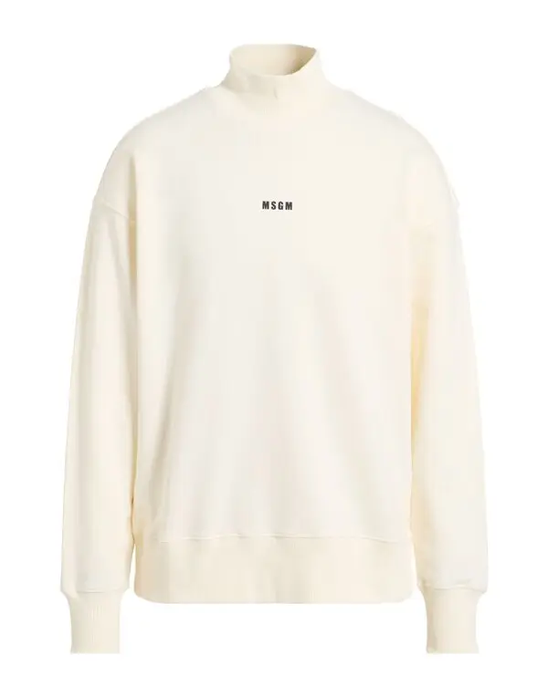 MSGM Cotton Turtleneck Sweatshirt - Cream