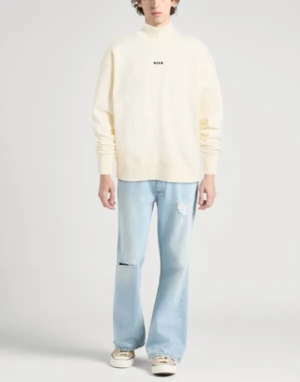MSGM Cotton Turtleneck Sweatshirt - Cream