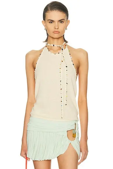 Christopher Esber Beach Quartz Halter Tank Top