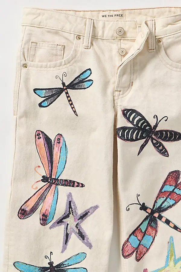 Free People We The Free Tennessee Low-rise Illusions Jeans - Dragonfly