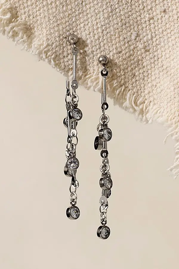KOZAKH Bates Hoop Earrings - Silver