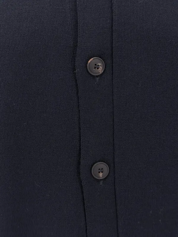 NUGNES 1920 Virgin Wool Collared Cardigan