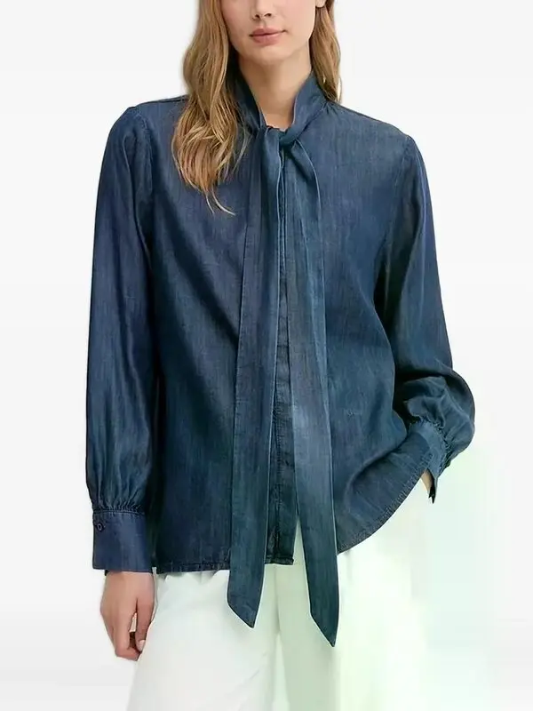 JOOP! Tie-neck Denim Shirt