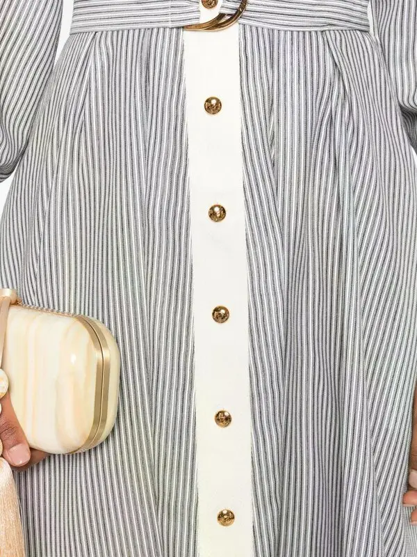 Zimmermann Striped Belted Shirt Dress