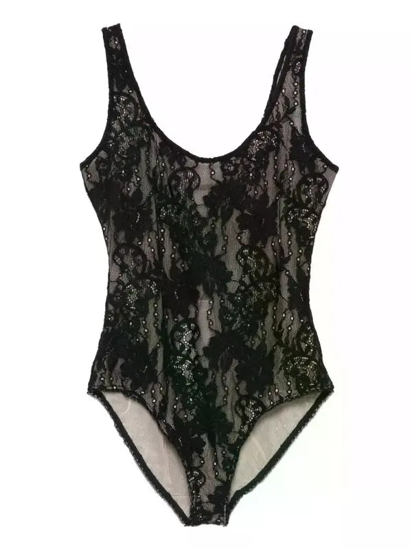 Zimmermann Floral Lace Bodysuit - Black