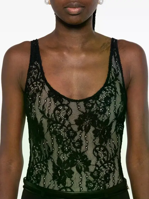Zimmermann Floral Lace Bodysuit - Black