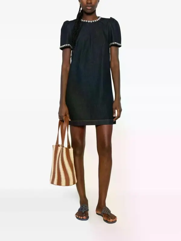 Zimmermann Embellished Denim Mini Dress