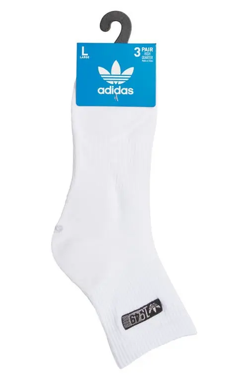 Adidas Assorted Performance High Quarter Crew Socks Pack Of 3