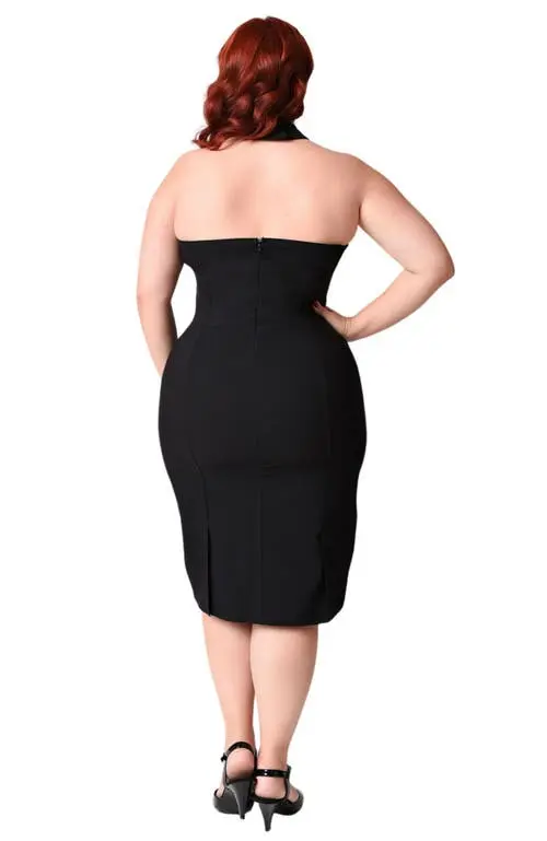 Unique Vintage Penelope Wiggle Dress - Black