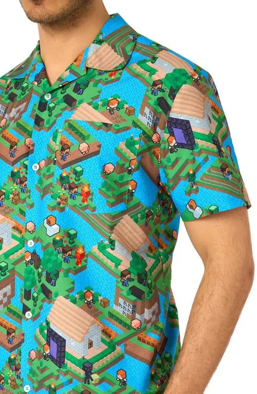 Opposuits Minecraft™ Overworld Camp Shirt & Drawstring Shorts Set