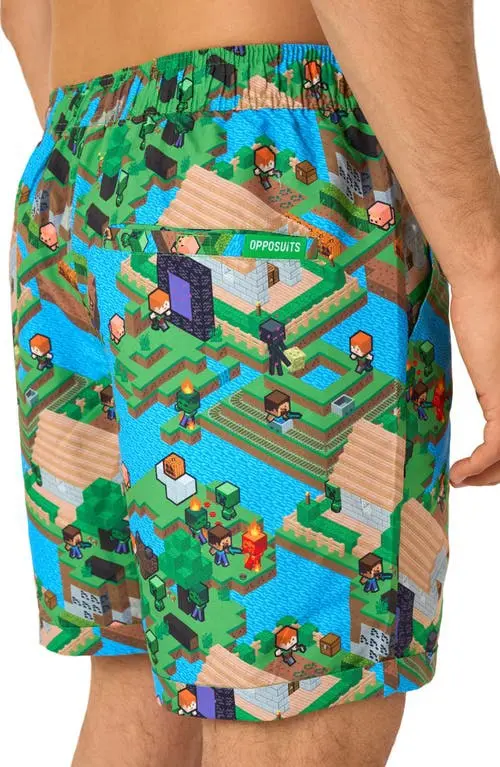 Opposuits Minecraft™ Overworld Camp Shirt & Drawstring Shorts Set
