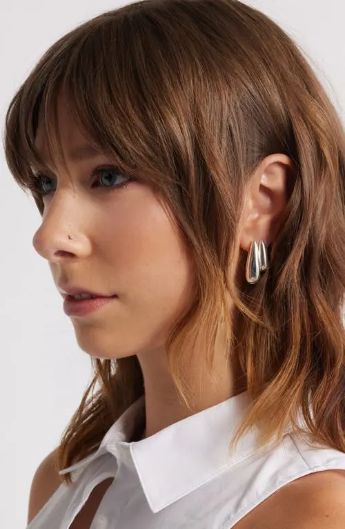 OPEN EDIT Set Of 2 Oval Hoop Earrings