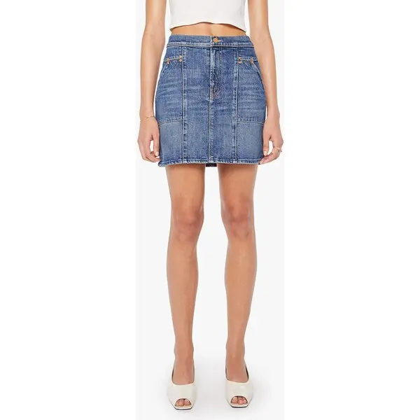 MOTHER The Riveter Denim Miniskirt