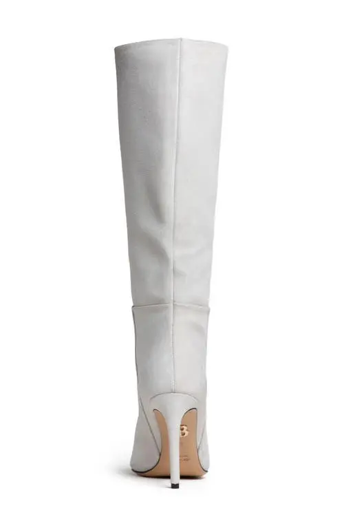 BEAUTIISOLES Yara Pointed Toe Knee High Boots - Off White