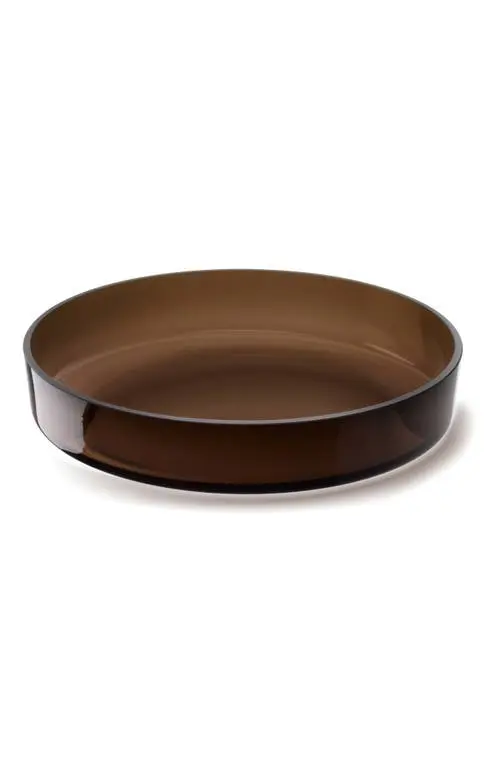 LSA Collective Low Glass Bowl - Brown/mocha
