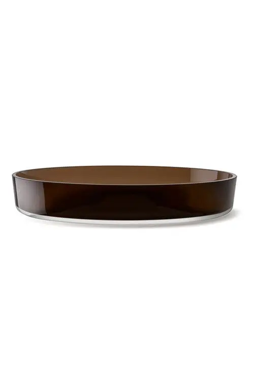 LSA Collective Low Glass Bowl - Brown/mocha