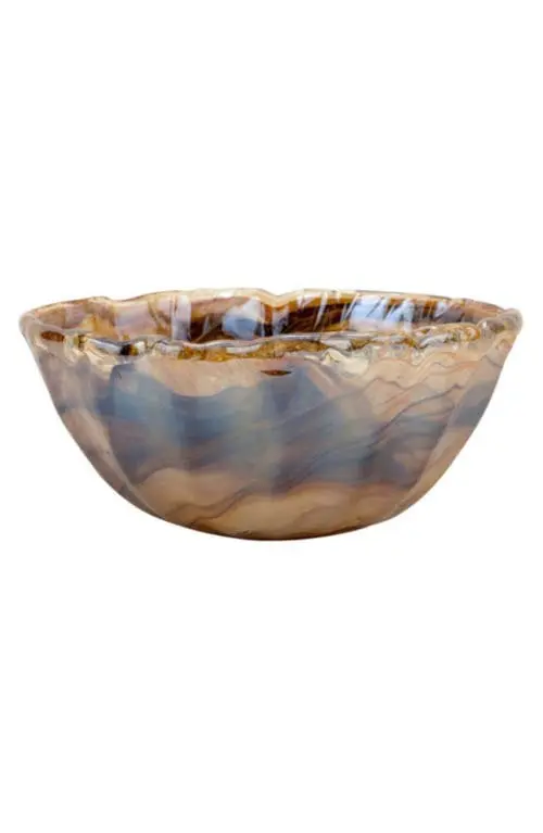 VIETRI Onda Small Glass Bowl - Brown