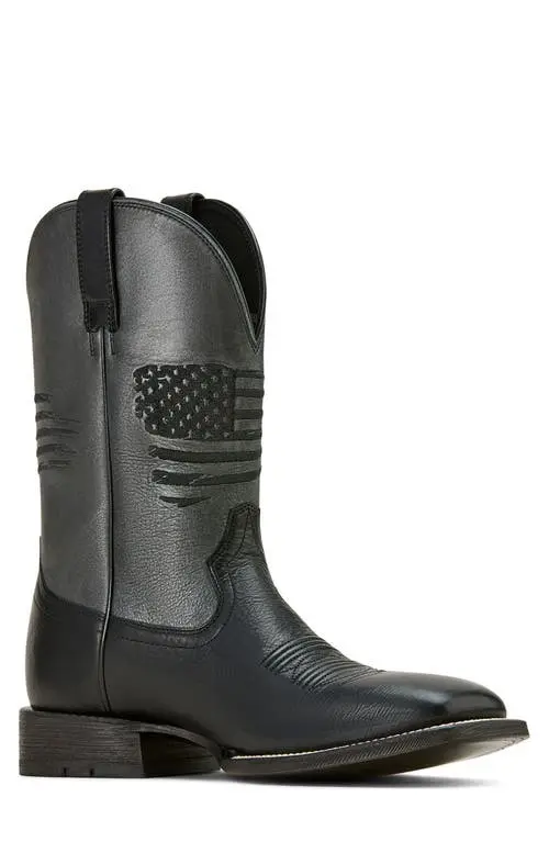 Ariat Circuit Patriot Cowboy Boot - Black Night/gunmetal