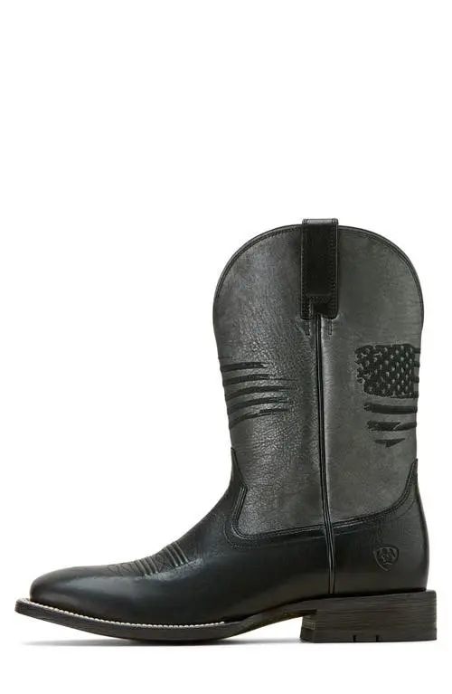 Ariat Circuit Patriot Cowboy Boot - Black Night/gunmetal