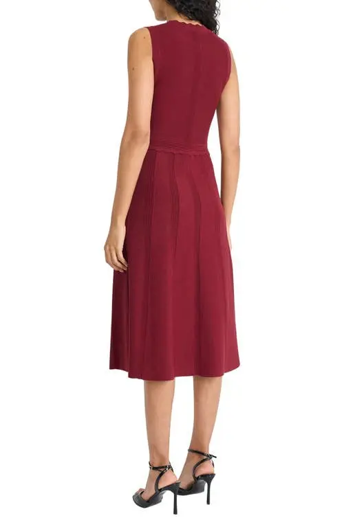 green emerald velvet dress London Times Petite Crewneck Button-Tab Short-Sleeve Midi Dress - Sugar Ivory