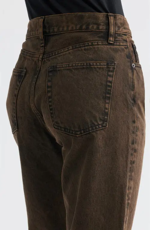 FRAME The Hang High Waist Ankle Straight Leg Jeans - Nightmoth