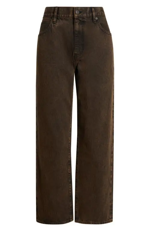 FRAME The Hang High Waist Ankle Straight Leg Jeans - Nightmoth