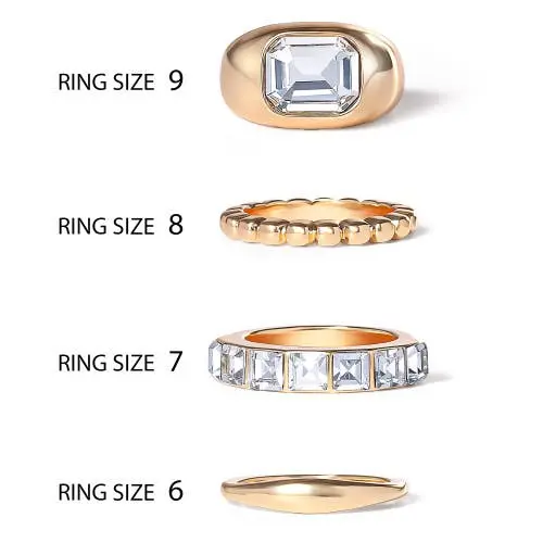 Jessica Simpson Set Of 4 Stackable Rings