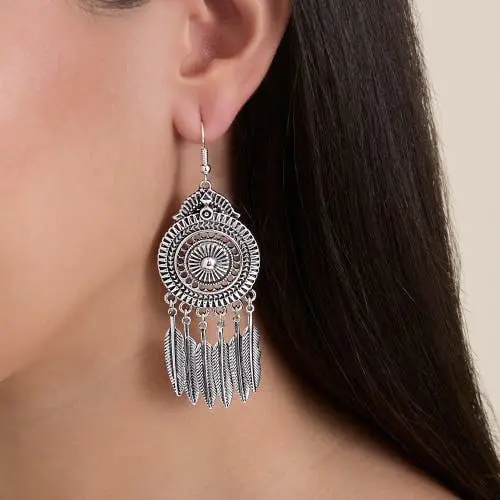 Jessica Simpson Feather Drop Earrings