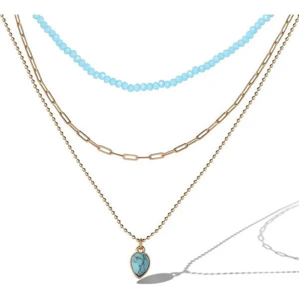 Jessica Simpson Beaded Layered Necklace