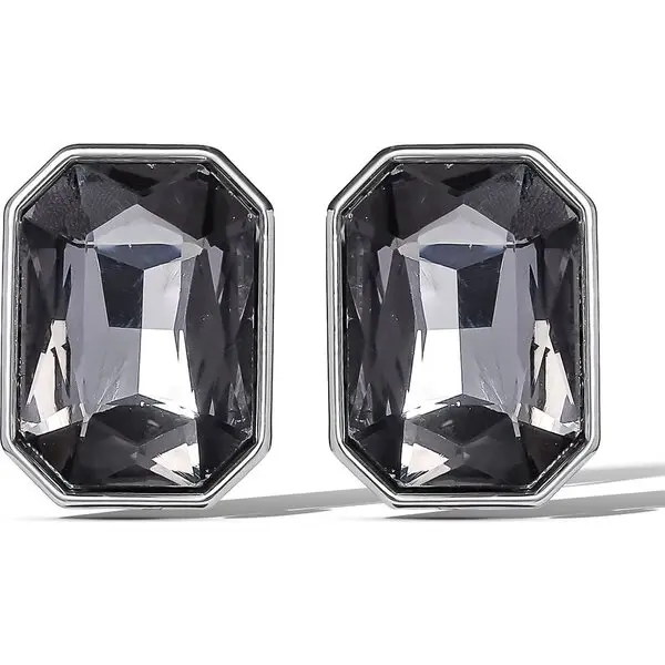 Jessica Simpson Gemstone Stud Earrings - Smoke Grey