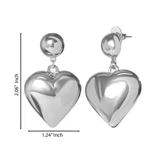 Jessica Simpson Drop Heart Dangle Earrings