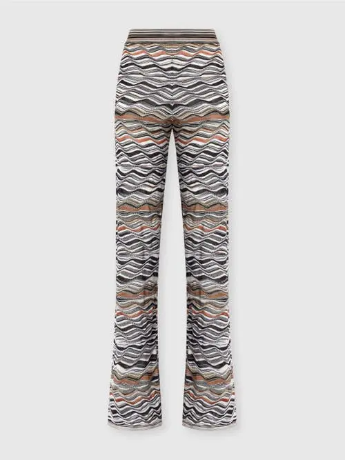 Missoni Wave Patterned Long Pants - Beige