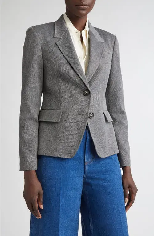 St. John Mélange Stretch Twill Cropped Jacket