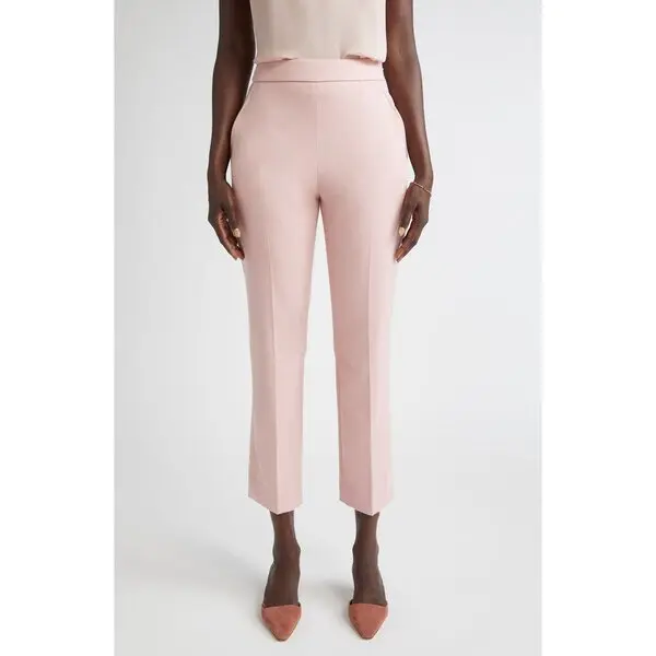 St. John Stretch Twill Crop Pants - Pink